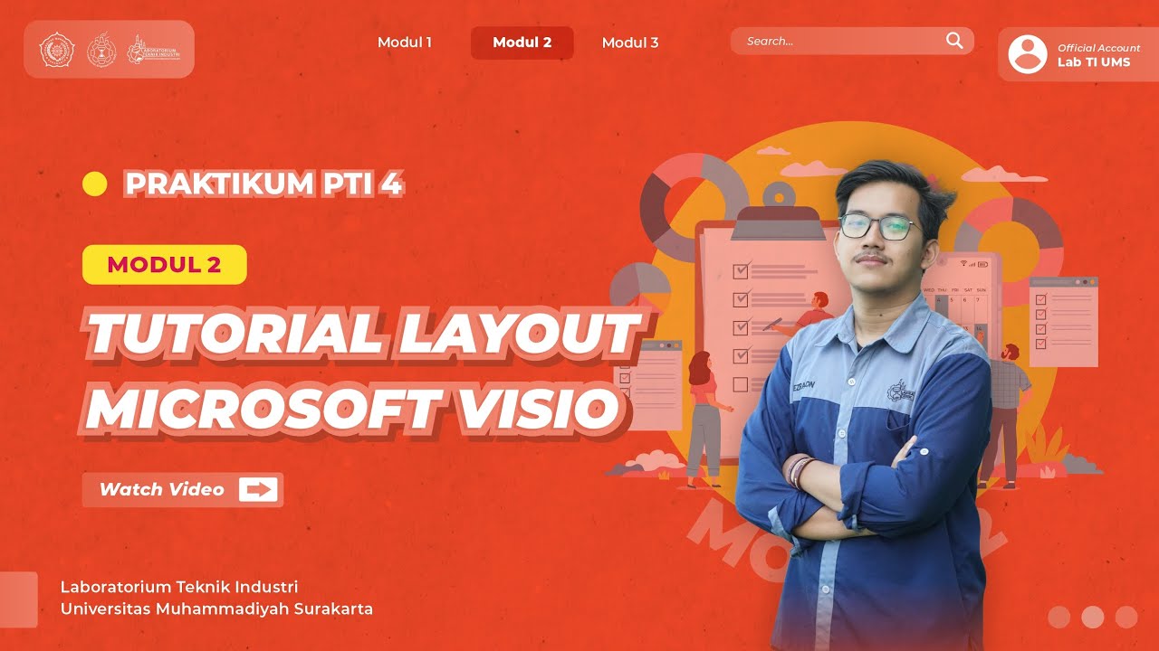 MODUL 2 (TUTORIAL PEMBUATAN LAYOUT MICROSOFT VISIO) | PRAKTIKUM PTI IV ...