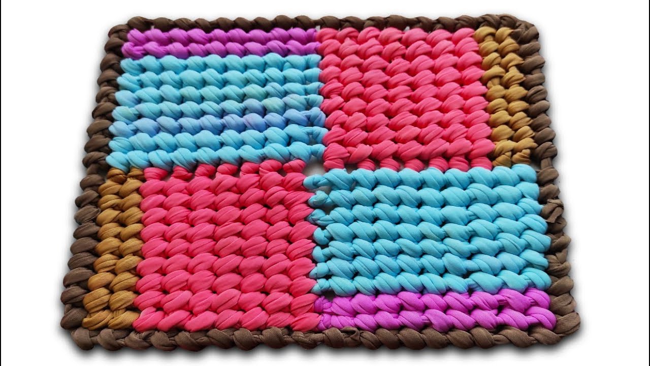 Square Shape Doormat idea, doormat making at home with old clothe ...