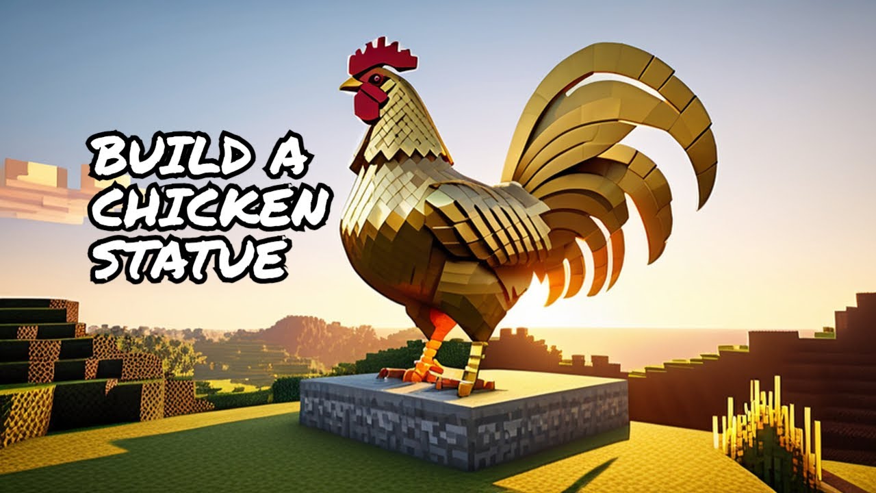 Minecraft | How To Make A Chicken Statue - YouTube