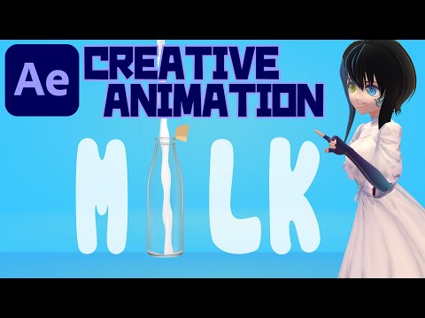【After Effects】[Creative Animation] POURING MILK ANIMATION