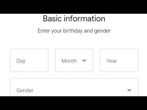 Google account date of Birth problem solve|| Enter your Birthday and ...