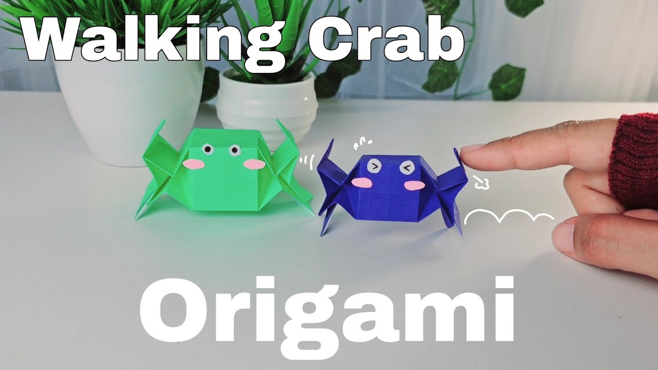 Origami Mainan Kepiting Berjalan | Tutorial Cara Membuat Origami Untuk ...