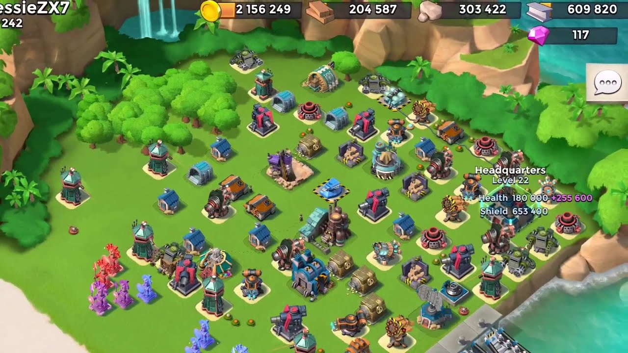 Boom Beach — attacks by biao and JessieZX7, hz on 6-7 boosted ice bases ...