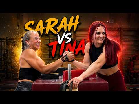 Armwrestling practice: Tina vs Sarah Backman