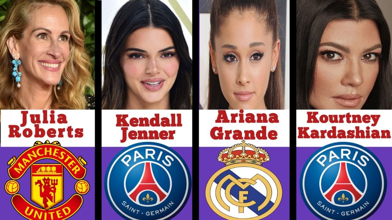Celebrities who are football fans and their favorite team (women) - YouTube