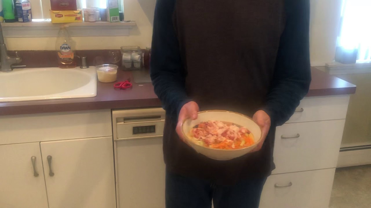 Add ingredients to pan - YouTube
