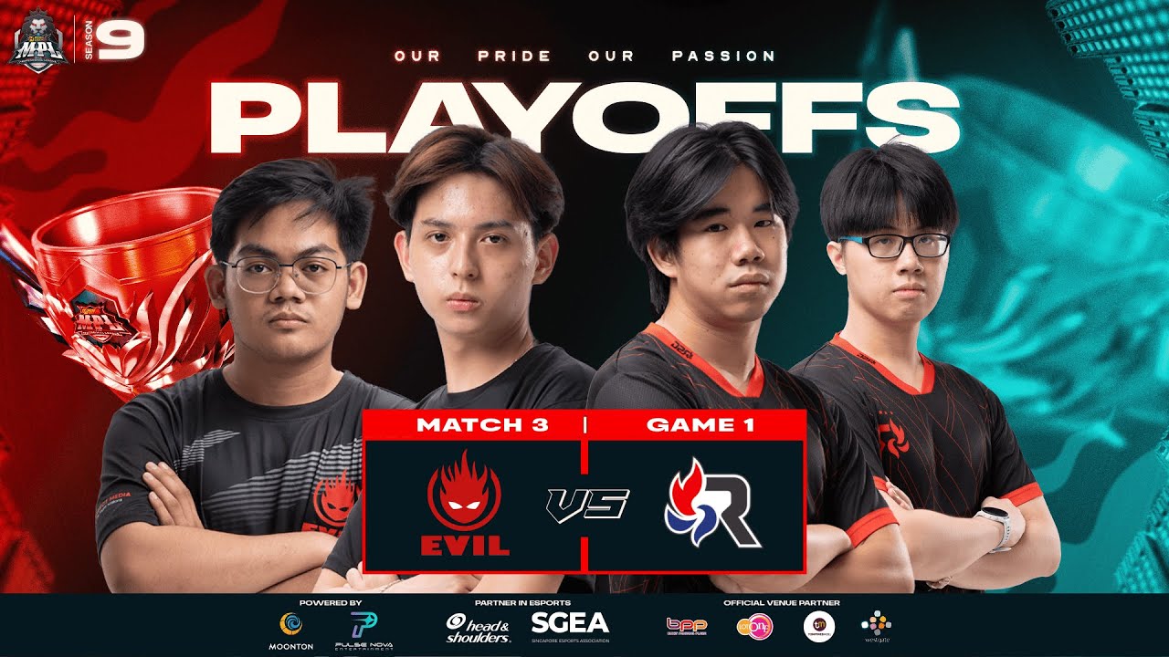 MPL SG S9 PLAYOFFS - EVIL VS RSG SG - MATCH 3 GAME 1 - YouTube