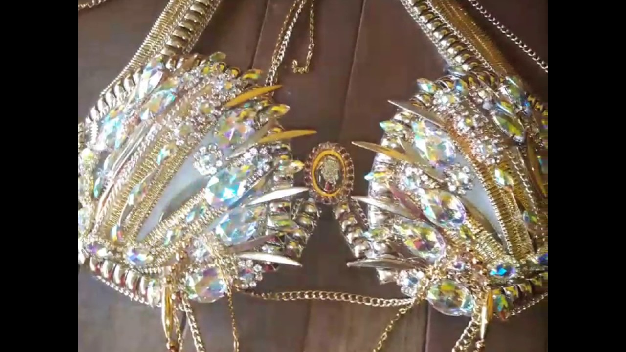 White and iridescent Ginger Wire Bras - YouTube