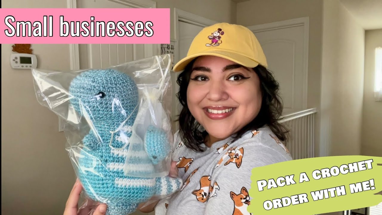 Pack an Order With Me #3 // How I Package Orders // Crochet Business ...