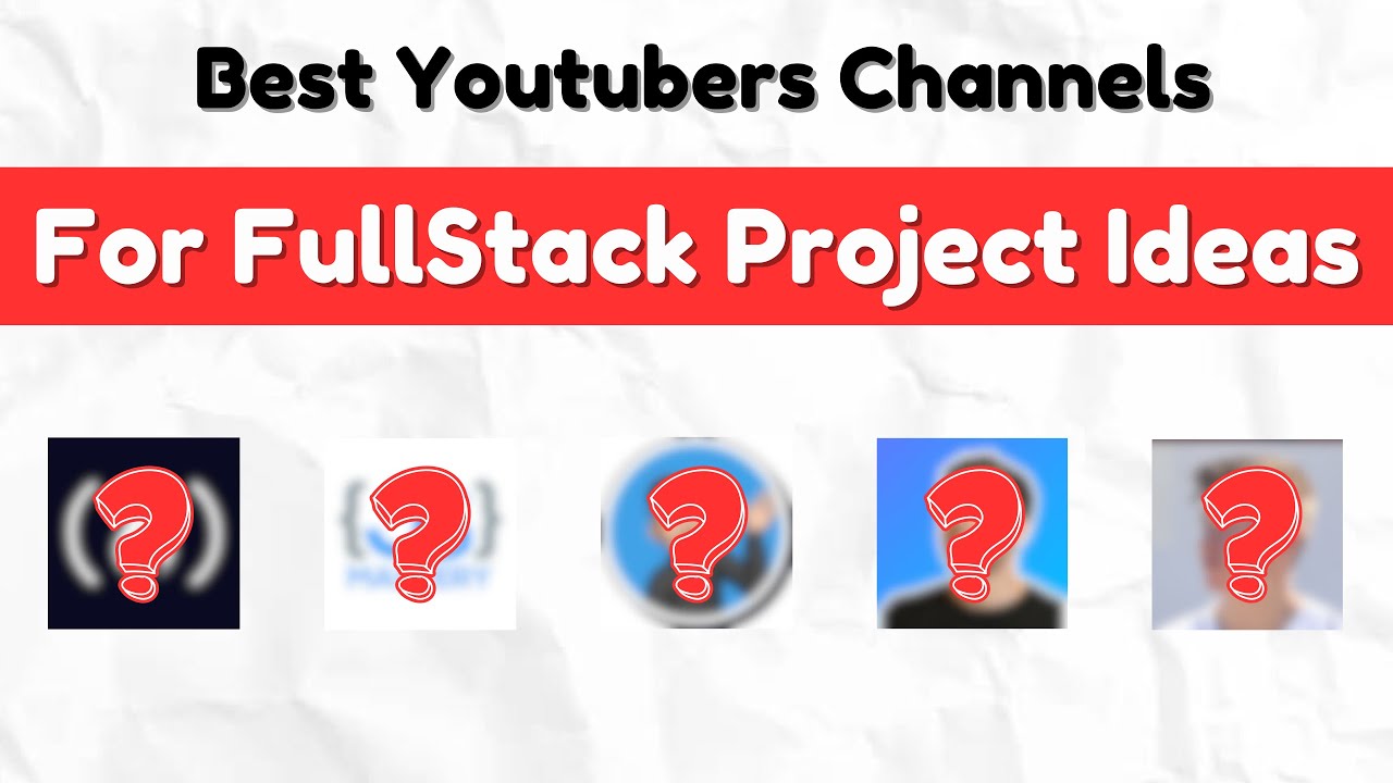 Top YouTube Channels for Full Stack Project Ideas || #mern #webdevelopment - YouTube
