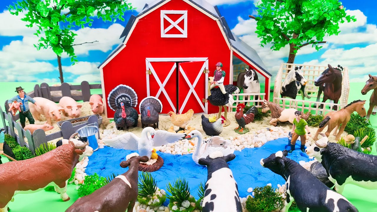 Best DIY Miniature Farm Cattle with Red Barnyard - Mini Farm Diorama ...