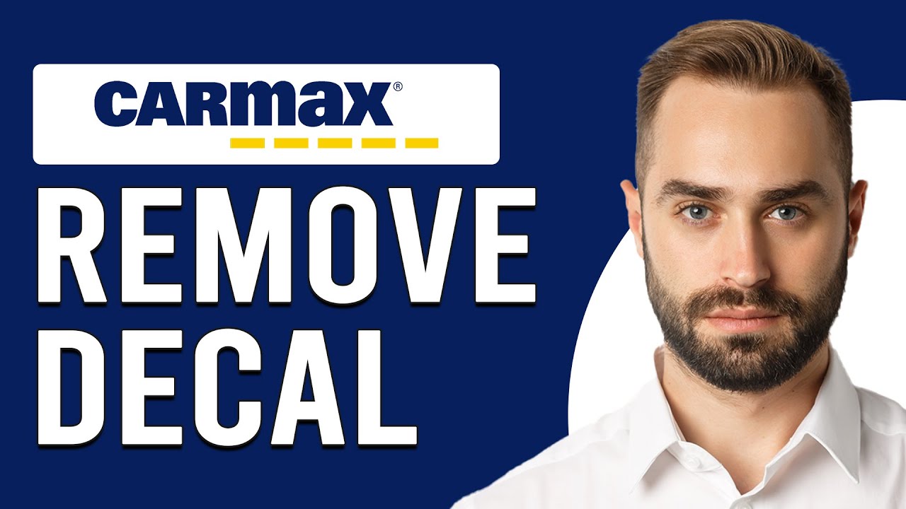 How To Remove Carmax Decal (How To Get The Carmax Decal Off) - YouTube