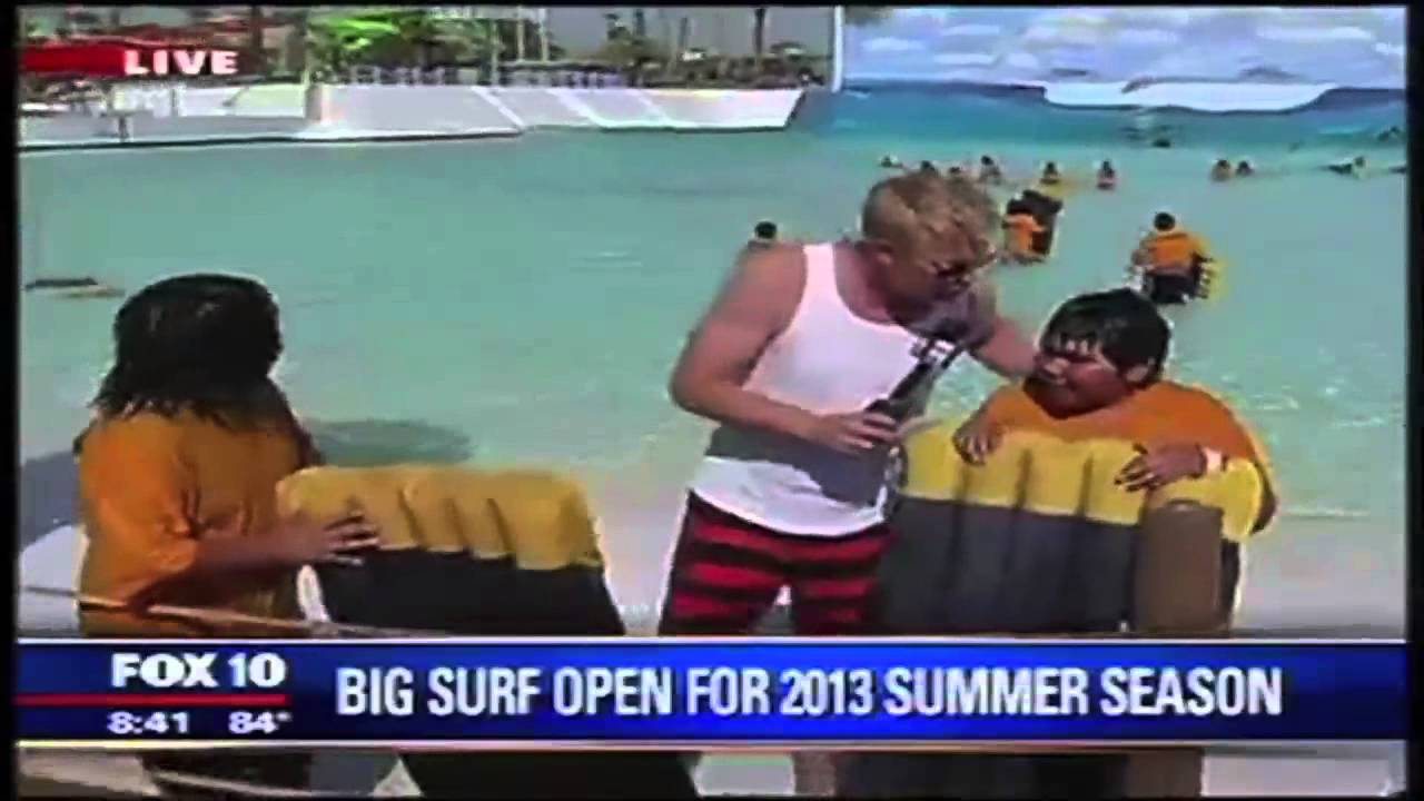KSAZ Fox 10's Cory McCloskey at Big Surf Waterpark - YouTube