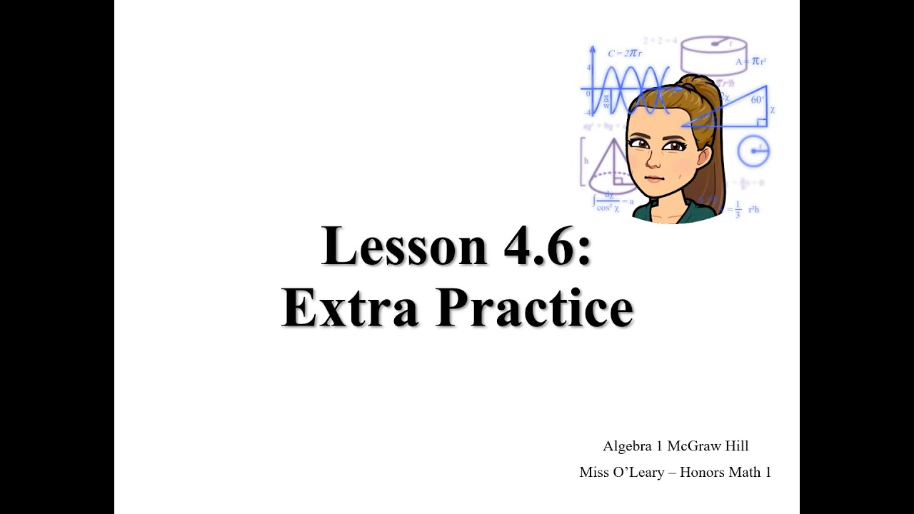 Lesson 4.6 Regression and Median Fit Lines Extra Practice - YouTube