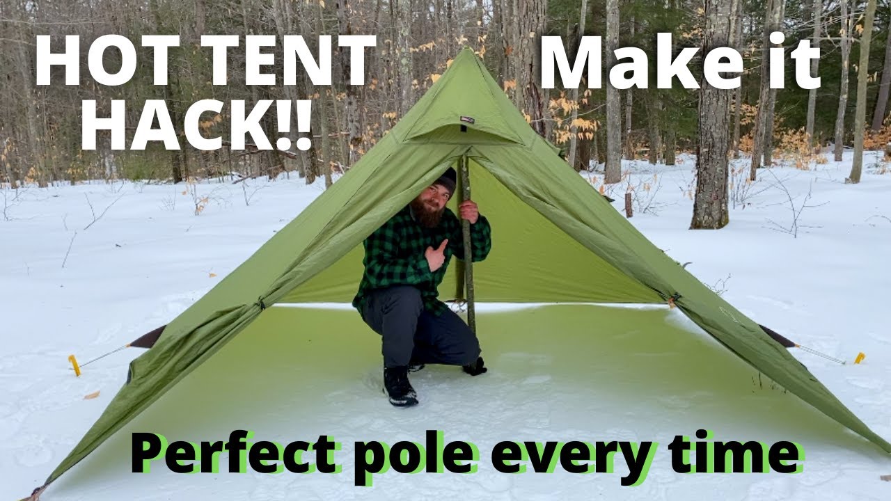 How to make the perfect pole for your hot tent every time! - YouTube