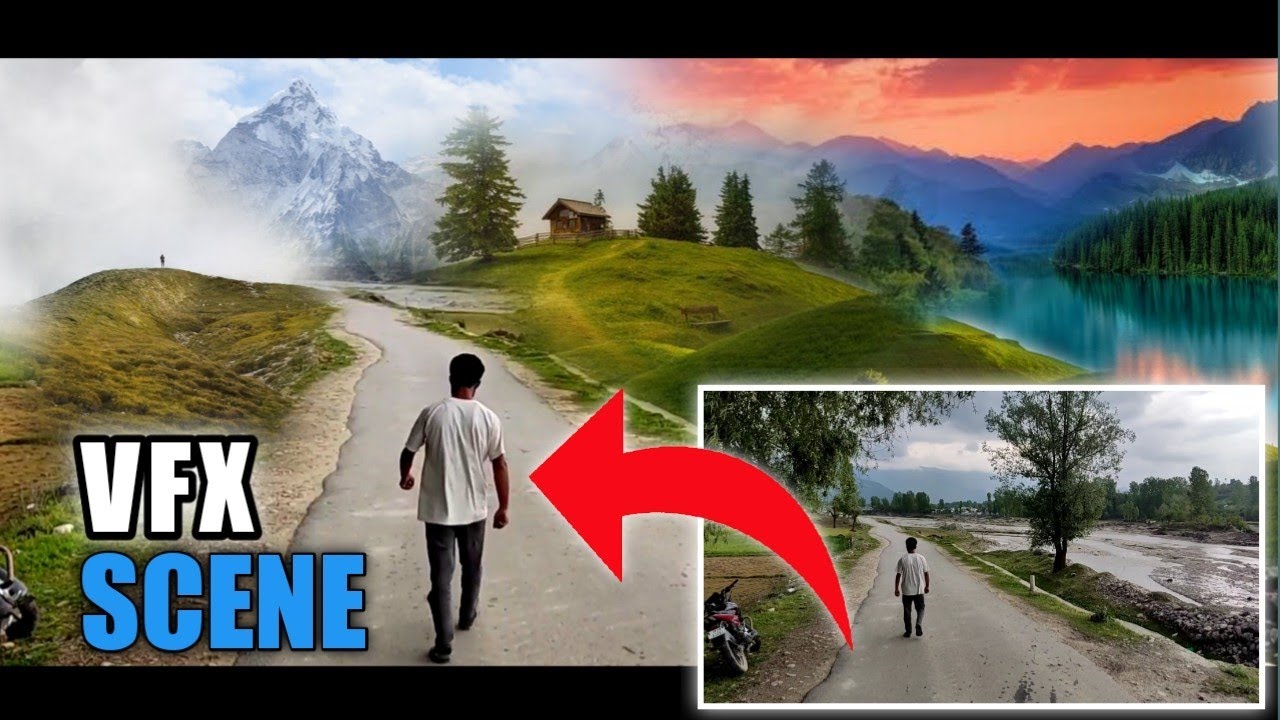 how to make vfx scene in kinemaster || #vfx scene #mountain scene # ...