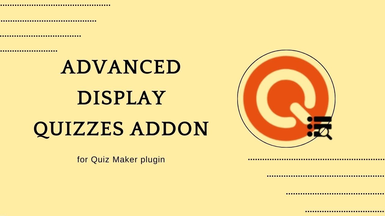 Advanced Display Quizzes Addon for Quiz Maker Plugin - YouTube