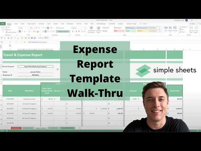 Expense Report Excel Template
