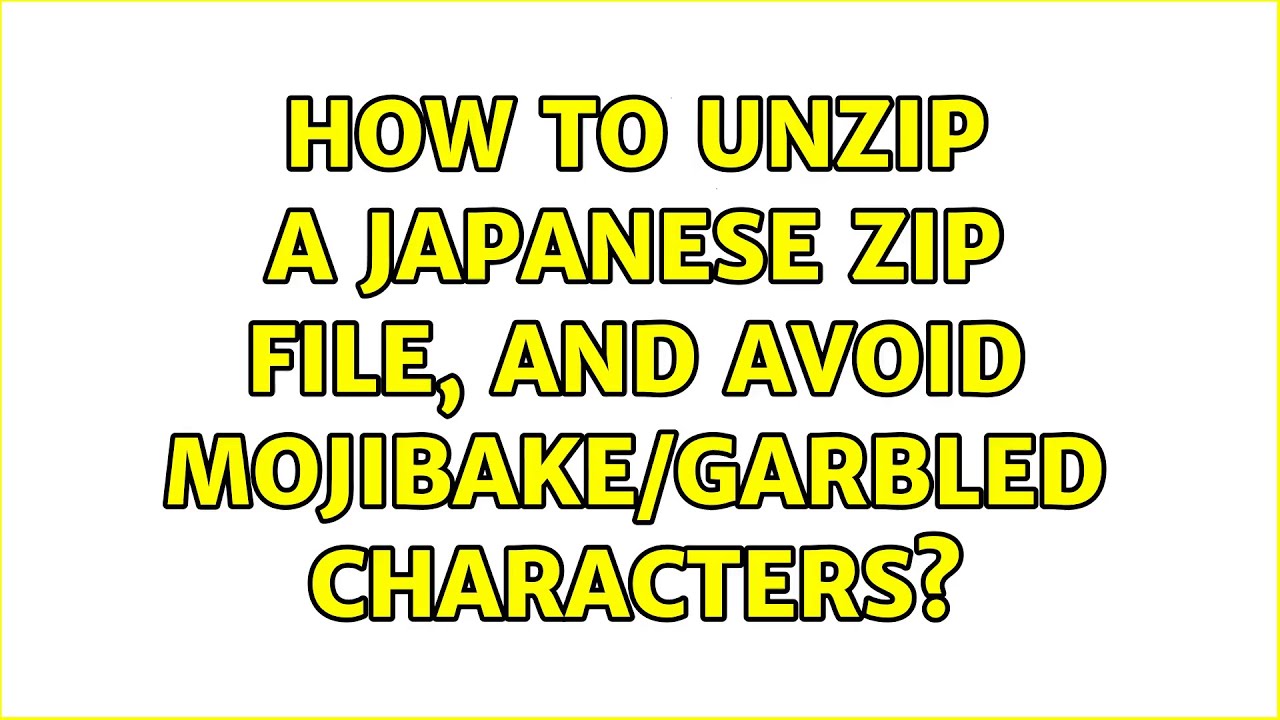 Ubuntu: How to unzip a Japanese ZIP file, and avoid mojibake/garbled ...