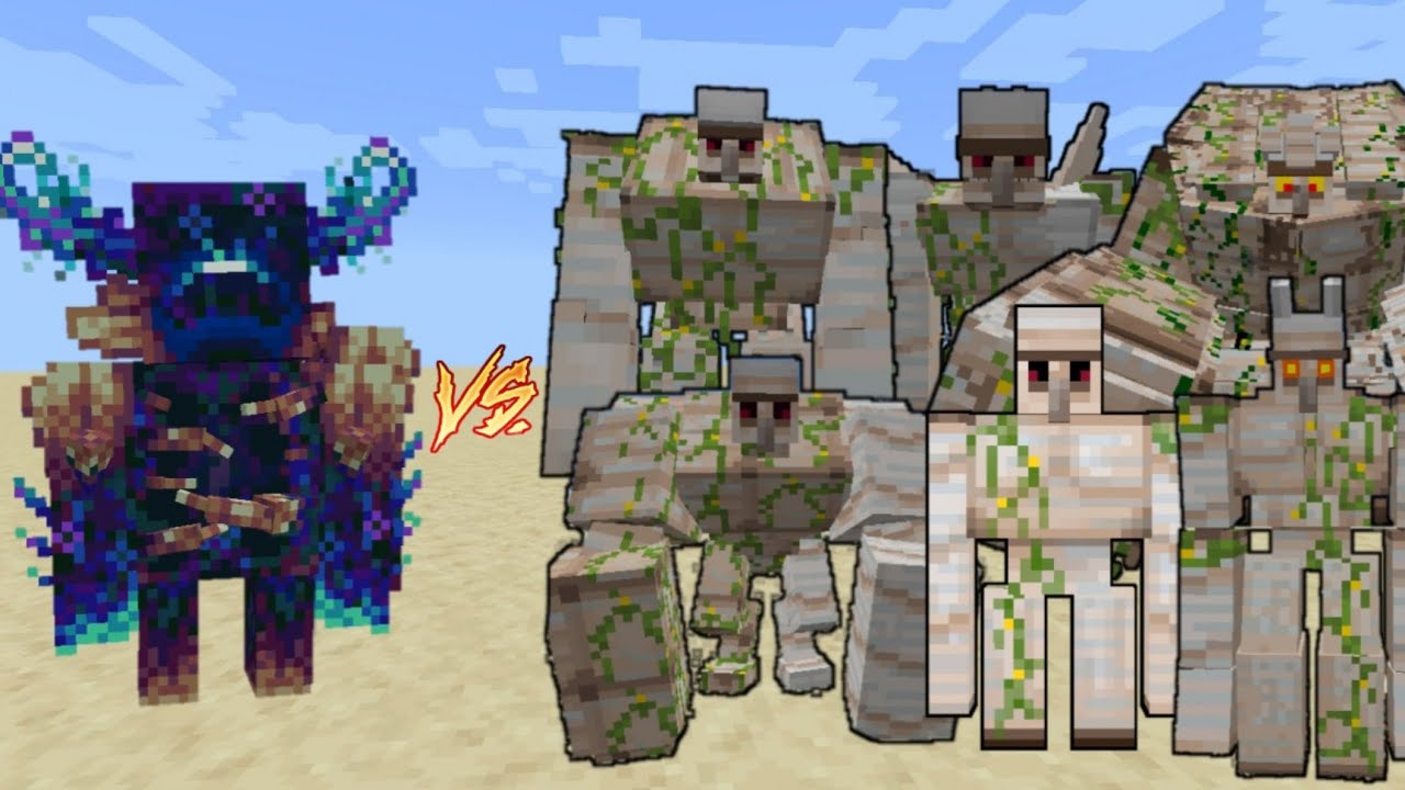 Crystal Warden VS All Iron Golems / Minecraft Mob Battle - YouTube