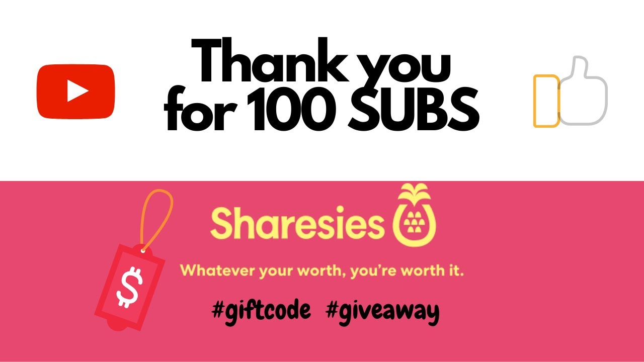 Thank you all for the 100 Subs + Sharesies GIFT CODE giveaway (ending ...