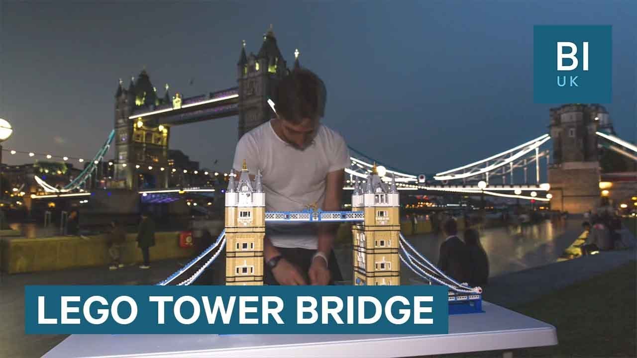 This man built a mini-Lego Tower Bridge by the real one - YouTube