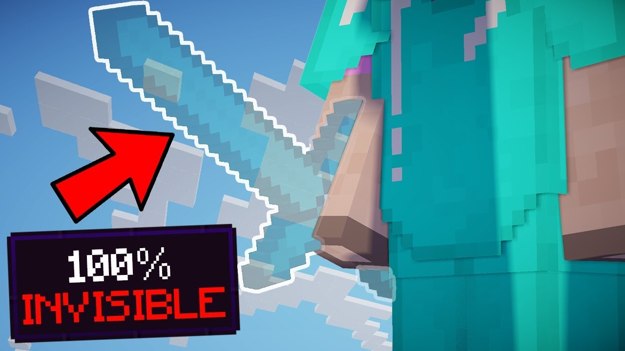 100% INVISIBLE SWORDS IN MINECRAFT!! - YouTube