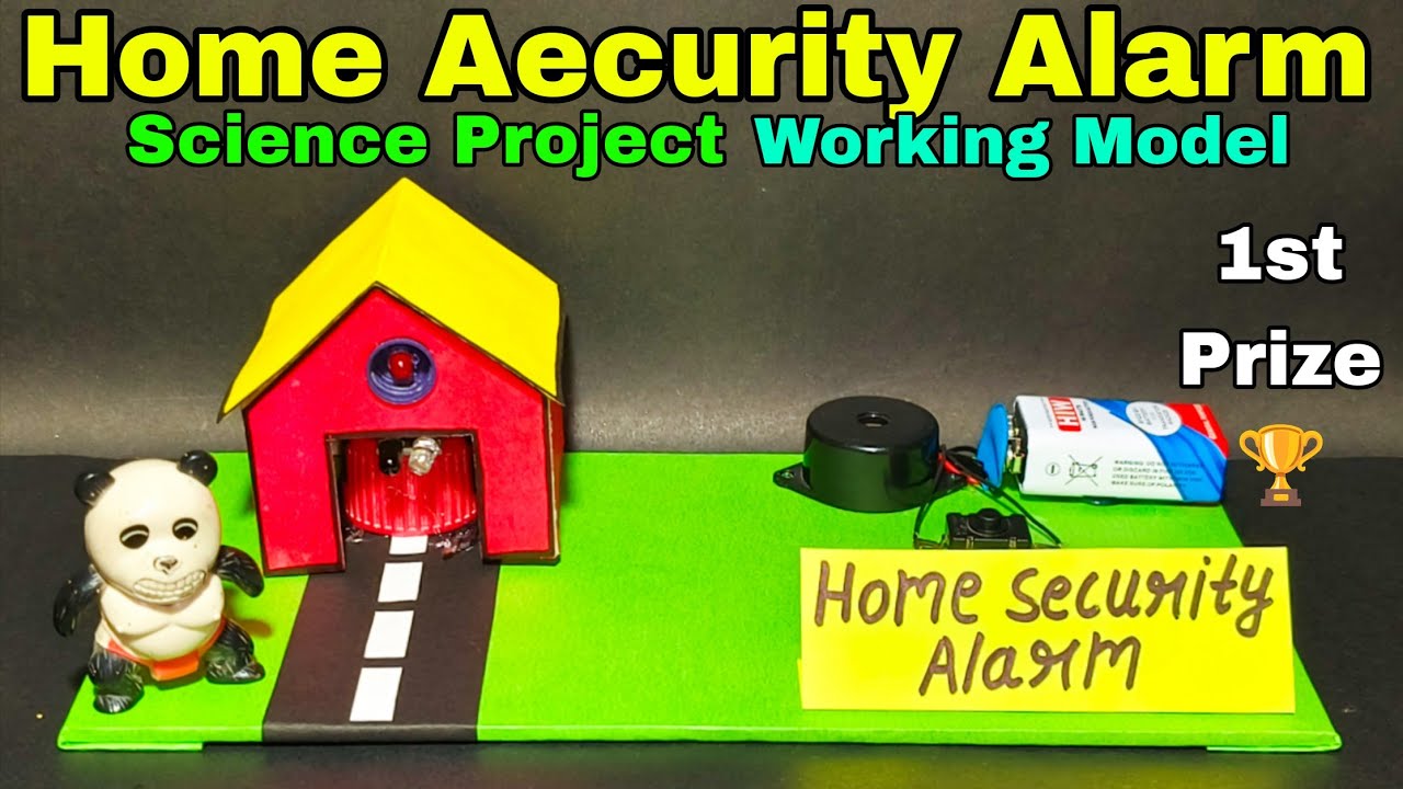 How to make home security alarm science project working model - YouTube