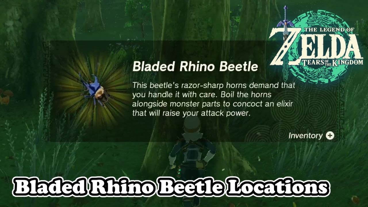 Bladed Rhino Beetle Location Zelda Tears of the Kingdom - YouTube