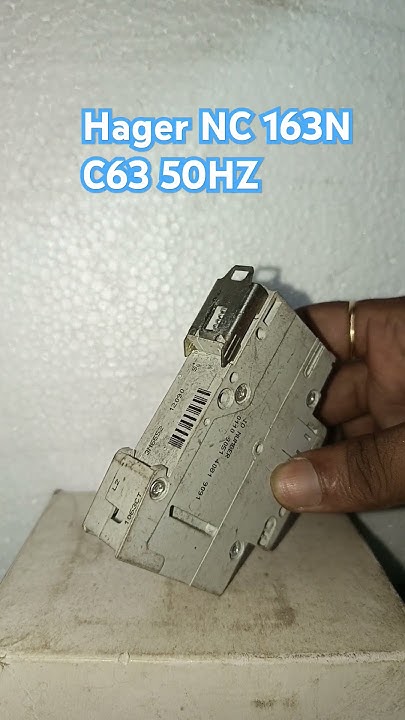 Hager NC 163N C63 50HZ - YouTube