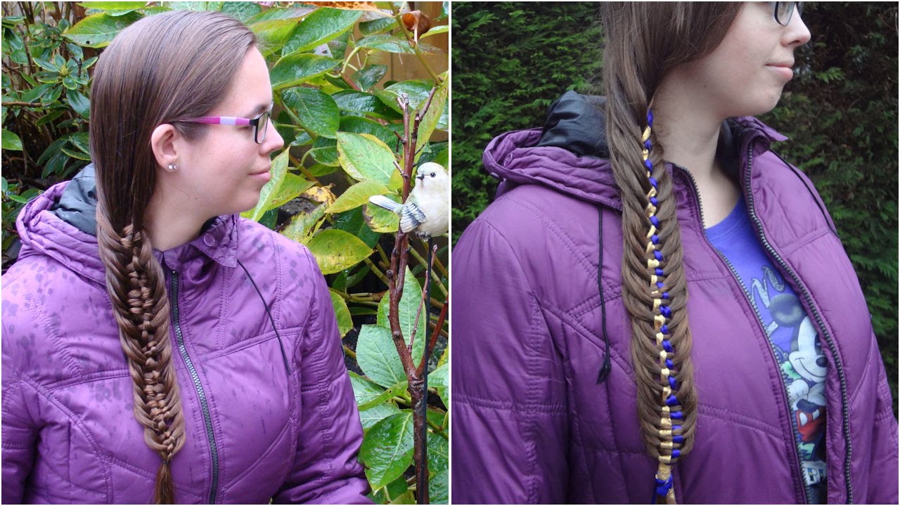 DIY 4 strand fishtail braid tutorial - YouTube