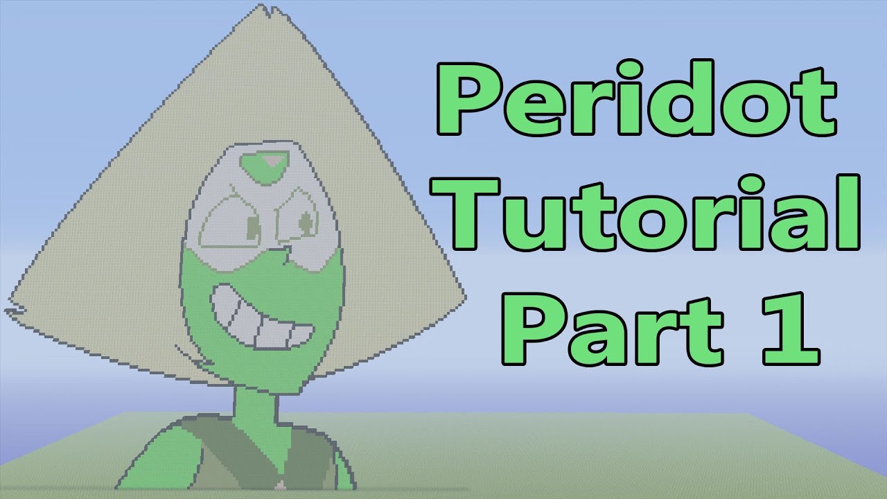 Minecraft Pixel Art Tutorial | Peridot Part 1 (Steven Universe) - YouTube