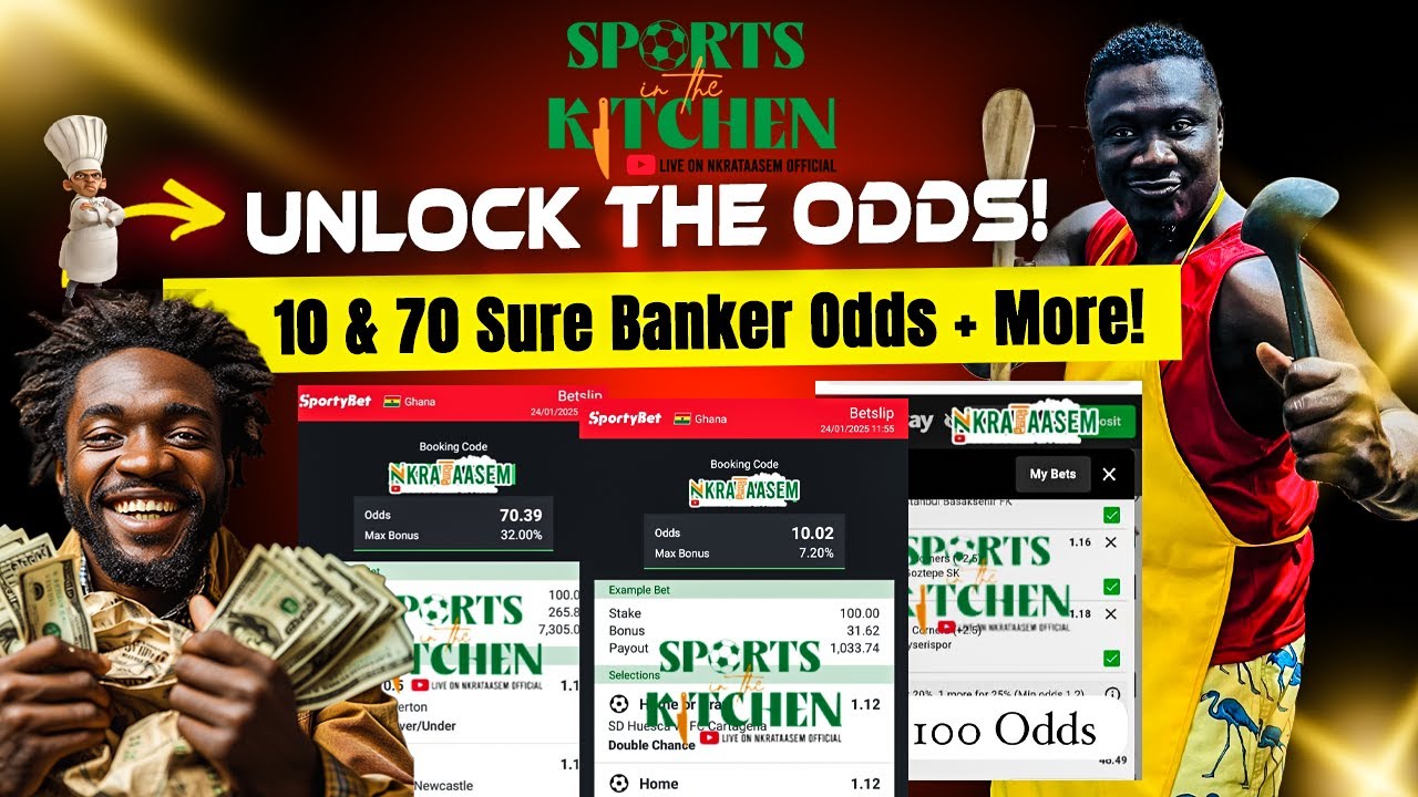 UNLOCK THE ODDS! 🚨💥 Sports in the Kitchen: 10 & 70 Sure Banker Odds ...