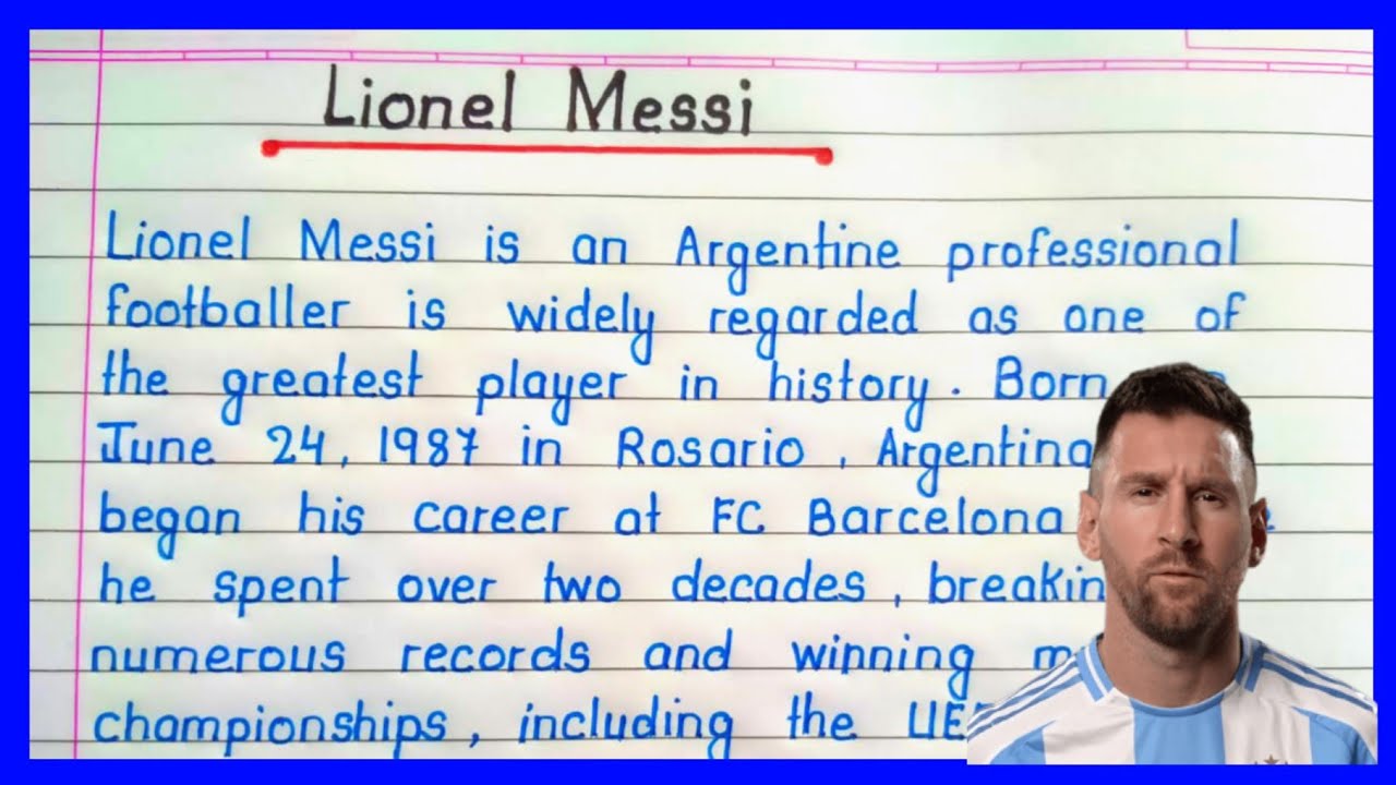 Essay on Lionel Messi in English || Lionel Messi Essay in English ...