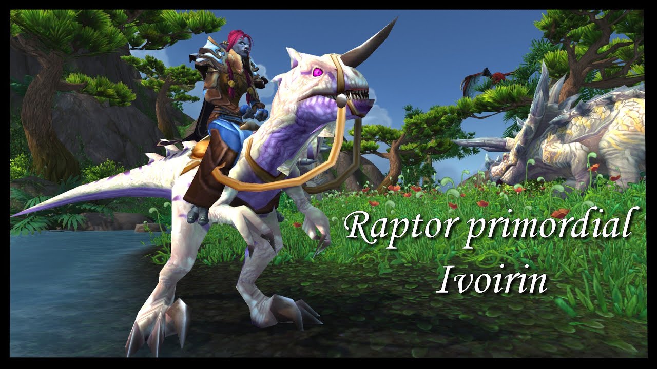Raptor primordial ivoirin - Elite monture wow (Bone-White Primal Raptor ...