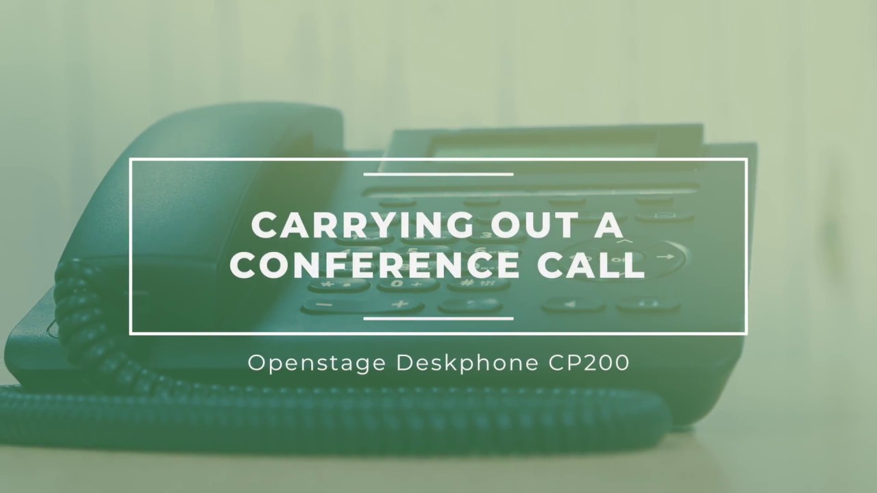 Unify Deskphone CP200 Training Video - Conference Calls - YouTube