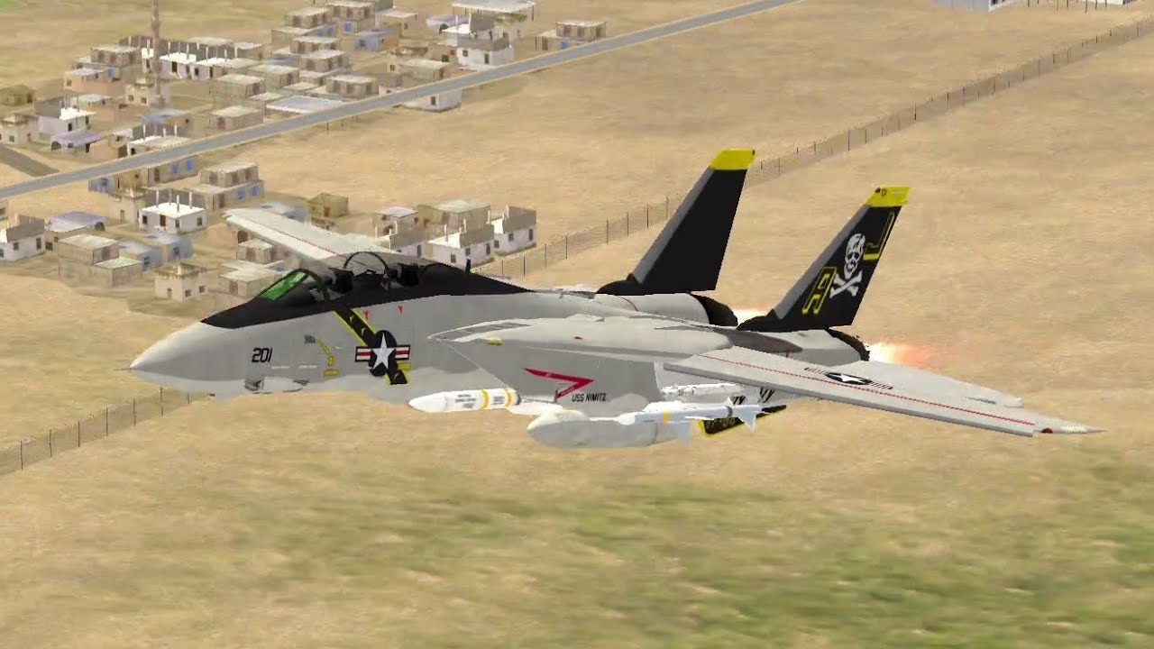 F14 vs 3 MiG-29 (hard difficulty) - Armed Air Forces - YouTube