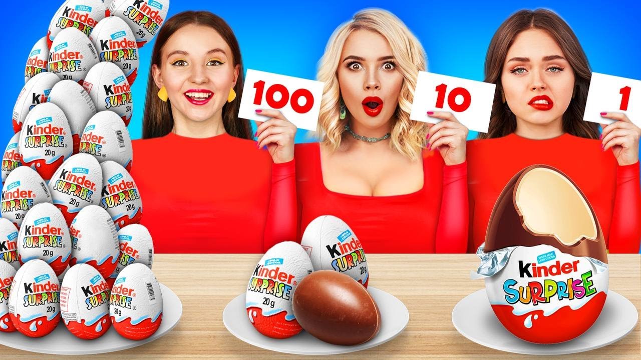 100 Layers of Food Challenge | Crazy Ideas with Sweets by RATATA POWER ...