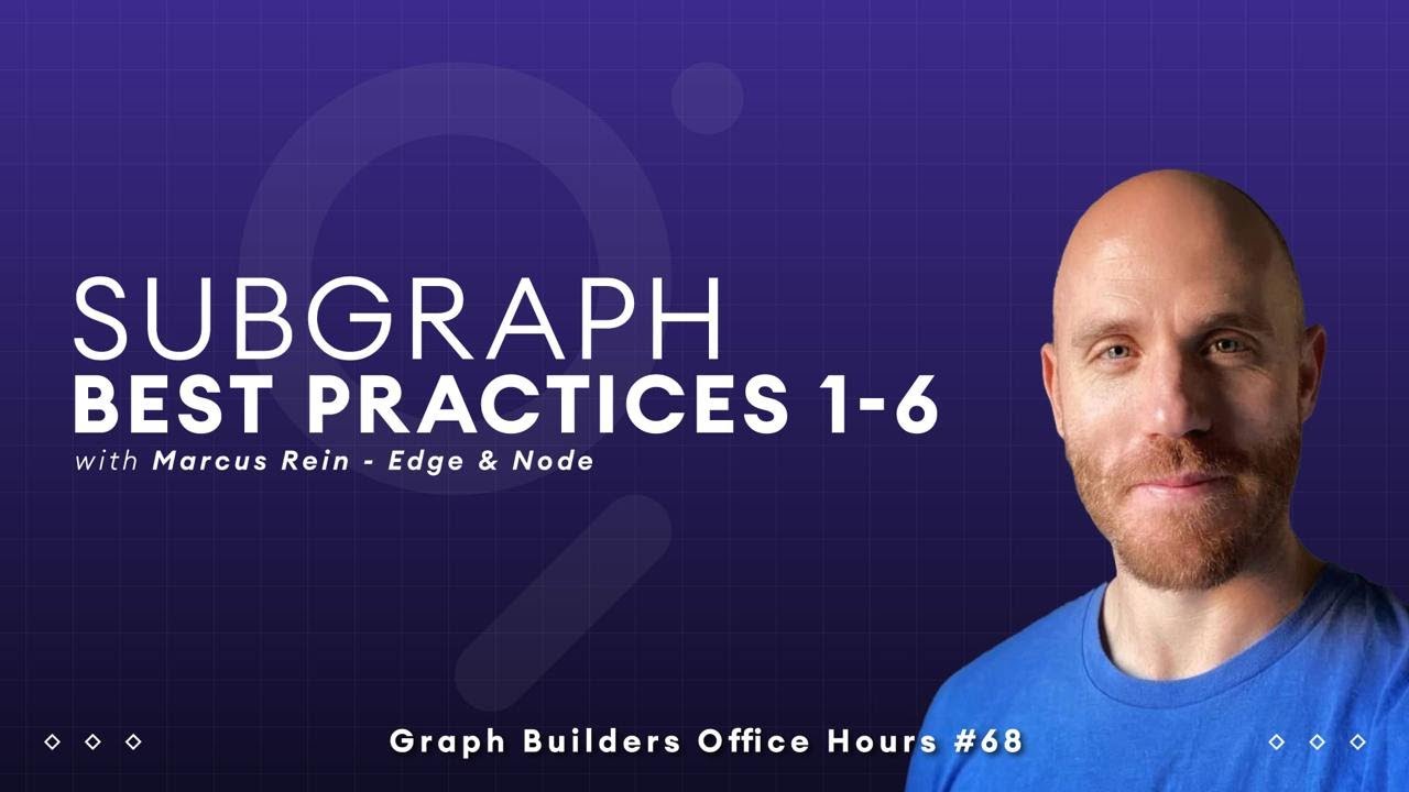 The Graph Builders Office Hours #68 - Optimize with Subgraph Best Practices 1-6 and Marcus Rein ...