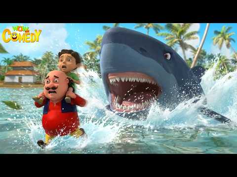 Motu vs Shark | Motu Patlu Movie | Kids Animated Movies | WowKidz Comedy