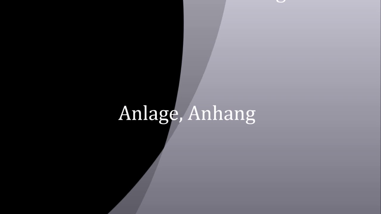 Anlage, Anhang | deutsch - englisch - YouTube