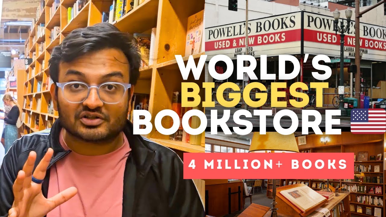 WORLD's BIGGEST INDEPENDENT BOOKSTORE in Portland, Oregon 🇺🇸 - YouTube