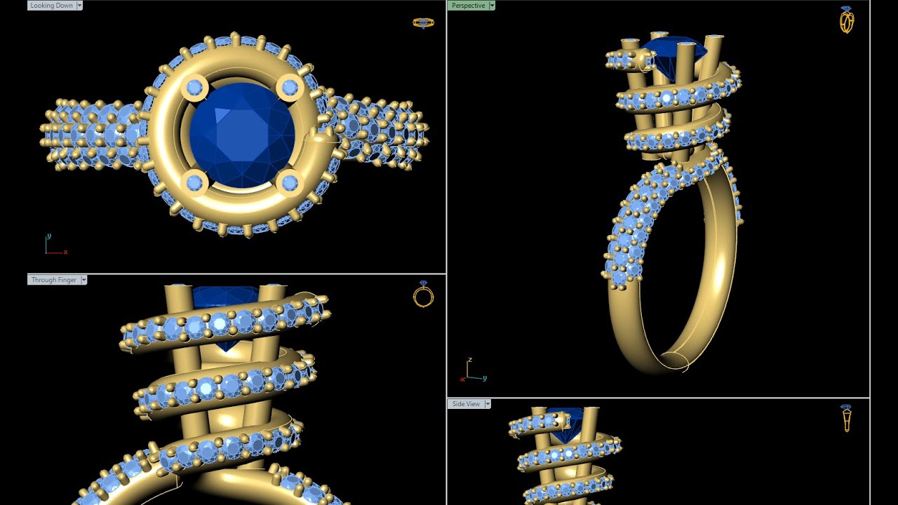 #Flat Spiral_Ring #diamond_Ring#Matrix_Designe#jewelry#CAD#Modeling ...