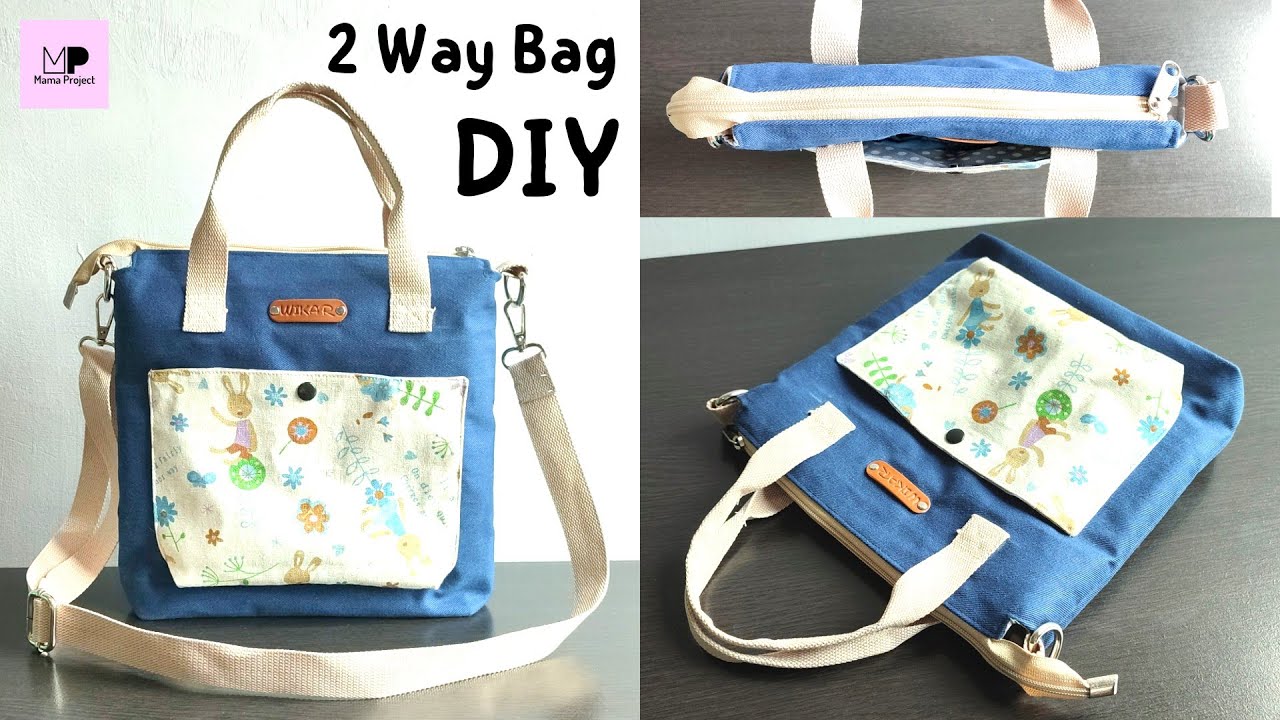 DIY Two Way Bag Tutorial | Two Way Bag Tutorial | 2 in 1 Bag Tutorial ...