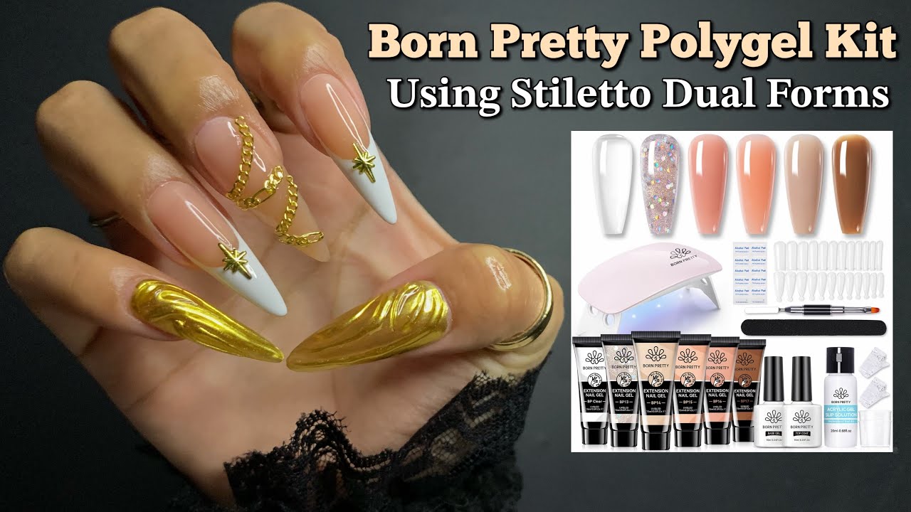 BORN PRETTY POLYGEL KIT USING DUAL FORMS 🌼🔑 - YouTube