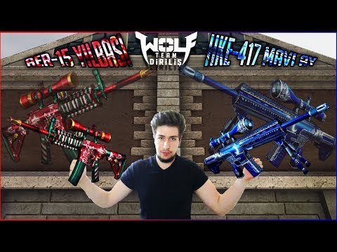 İKİ RAKİP SİLAH İLE KARARGAH KAVGASI !! HKE417 Mavi Ay vs AER-15 Yılbaşı !!