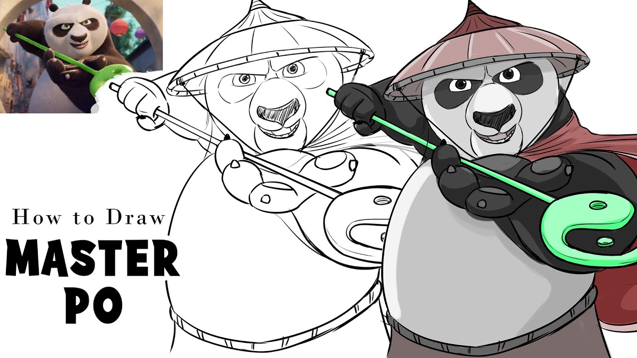 Kung fu Panda 4 Drawing | Master Po | Draw Your Favorite Cartoon - YouTube