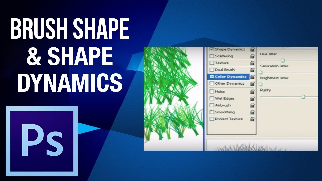 Photoshop Tutorial | Learn About Brush Shape and Color Shape Dynamics ...