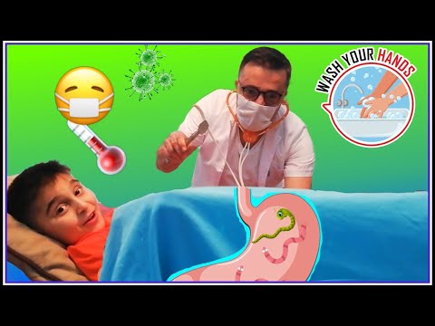 Elini Yıkadın mı Rüzgar !!! Rüzgarın karnı çok ağrıyor. Doktor ameliyat ediyor. هل غسلت يدك