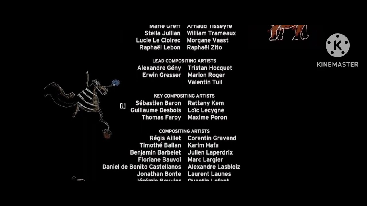The Super Mario Bros Movie Credits With Ice Age Drawings For The ...